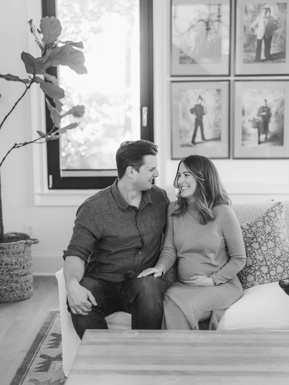 At Home Maternity Portraits for Mary & Eric